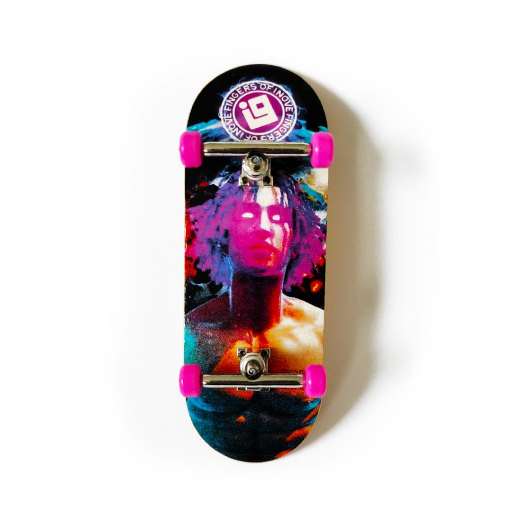 Fingerboard Completo Heat Transfer - Little Skulls Mini Mort Rosa